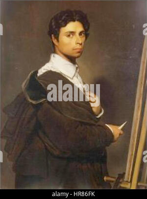 The self-portrait by Jean-Auguste-Dominique Ingres, painted in 1859 ...