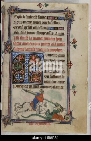 The 'Taymouth Hours' is an illuminated manuscript that features a ...