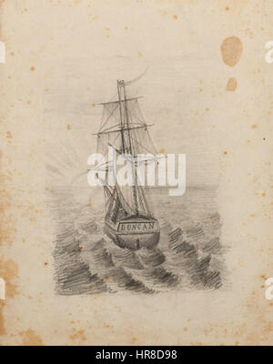 This 19th-century portrait depicts the clipper ship Dunbar, a renowned ...