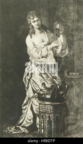 Theodor Aman - Odalisca cu perle Stock Photo - Alamy
