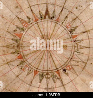 Vesconte Maggiolo’s 1516 world chart is a portolan map that shows the ...