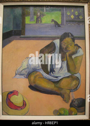 Paul Gauguin - Brooding Woman 1891 Stock Photo - Alamy