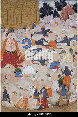 This artwork depicts the mythological battle between Jupiter and the ...