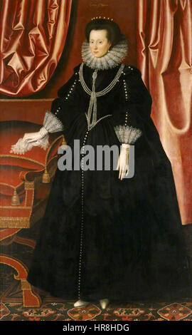 Portrait of Elizabeth Drury, Countess of Exeter by William Larkin (1580 ...