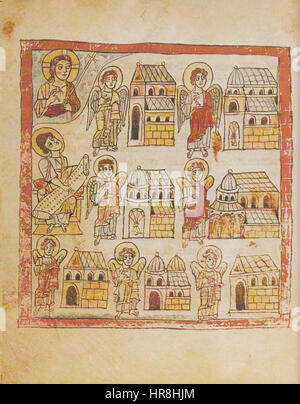 The 'Trierer Apokalypse' is a medieval manuscript depicting scenes from ...