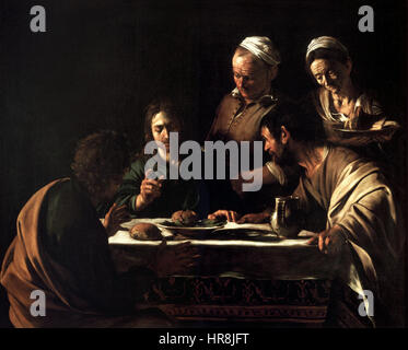 Caravaggio / 'Supper at Emmaus', 1606, Oil on canvas, 141 x 175 cm ...