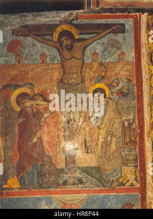 Svetitskhoveli fresco. Crucifixion Stock Photo - Alamy