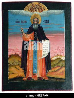 Image of St. Alexander Svirsky, a Russian Orthodox saint, often ...