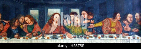 Depiction of the Last Supper, an iconic moment in Christian theology ...