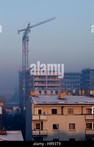 Smog in winter time in Warsaw, Poland Stock Photo - Alamy