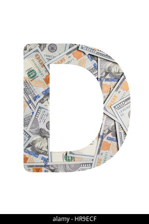 Alphabetic letter K. Dollars background over white Stock Photo - Alamy