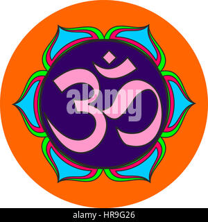 Indian Dharmic religion om sacred sound symbol Stock Photo - Alamy
