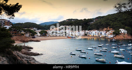 Tamariu at sunset ,Costa Brava, Spain Stock Photo - Alamy