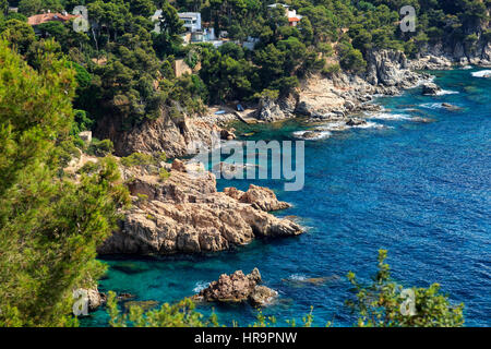 Coastline at Cap Roig, Llafranc, Costa Brava, Spain Stock Photo - Alamy