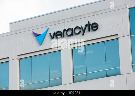 A logo sign outside of the headquarters of Veracyte in South San ...