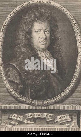 Samuel Pepys portrait Stock Photo - Alamy