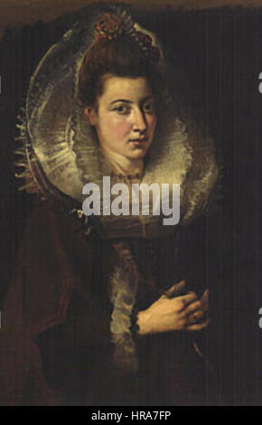 Peter Paul Rubens painting; "Portrait of a Young Woman holding a Chain ...