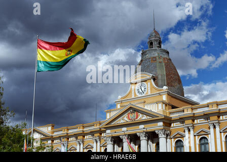 The Bolivian Parliament builing (Palacio legislativo) in Plaza Murillo ...