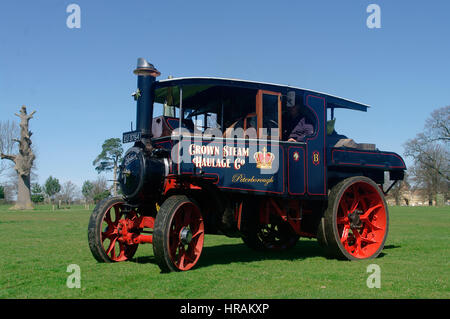 Foden D Type Steam tractor old classic transport vehicle red landscape ...