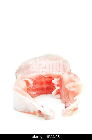 Fresh hake slice isolated over white background Stock Photo - Alamy