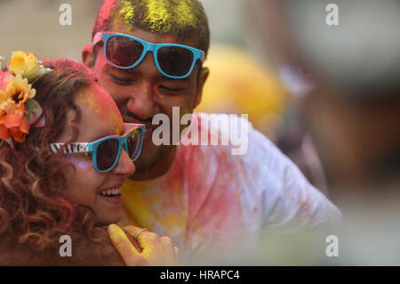 Sao Paulo, Brazil. 27th Feb, 2017. Members of Tricolor Independente ...