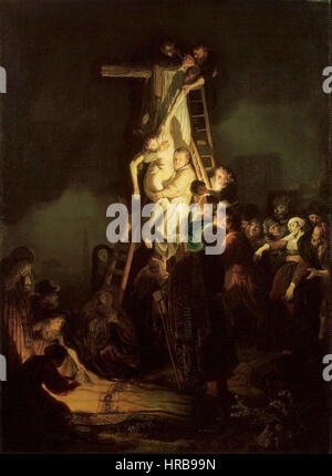 Descent from the Cross by Rembrandt's workshop (1634, Hermitage Stock Photo - Alamy