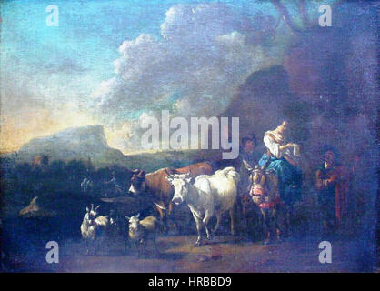 Simon van der Does - Paisagem com figuras-001 Stock Photo - Alamy