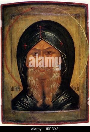Saint Anthony the Great icon (16th century Stock Photo - Alamy
