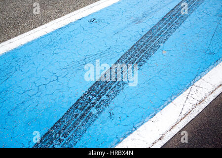 tyre marks on race track Stock Photo - Alamy