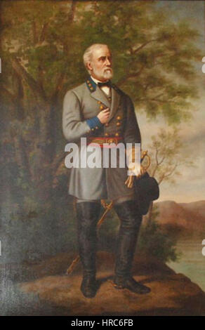 A historical portrait of General Robert E. Lee, a prominent Confederate ...