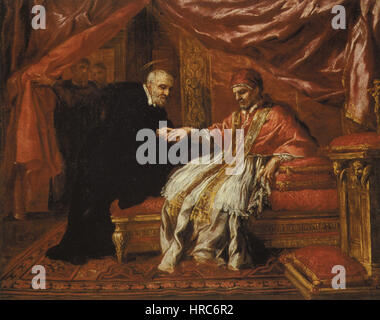 San Filippo Neri Guarisce la Mano di Clemente VIII Stock Photo - Alamy