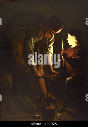 Saint Joseph charpentier (La Tour Stock Photo - Alamy