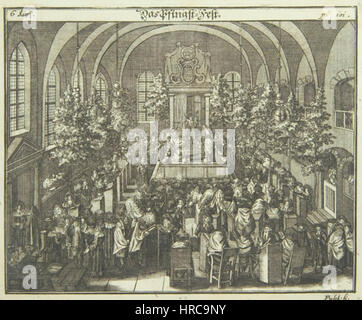 An illustration from 'Juedisches Ceremoniel' depicting the ritual of ...