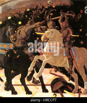 The 'Battle of San Romano' by Paolo Uccello, held in London, is a ...