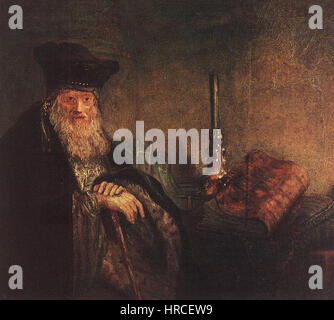 Rembrandt - Old Rabbi (detail Stock Photo - Alamy