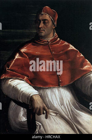 An oil painting of Pope Clement VII, created between 1531 and 1799 ...