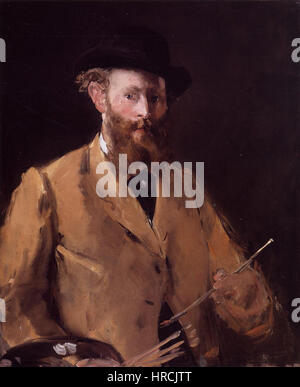 Self Portrait with Palette c1878 Edouard Manet Stock Photo - Alamy