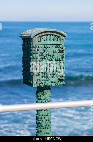 Lifeguard Box with text located above Boomer's Beach. La Jolla ...