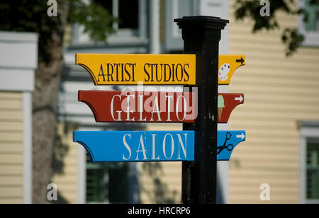 Main Street in Downtown Hyannis, Cape Cod, Massachusetts USA with ...