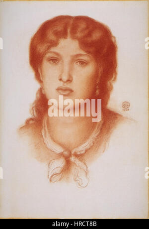 Portrait of Fanny Cornforth, 1868. Artist: Dante Gabriel Rossetti. Red ...