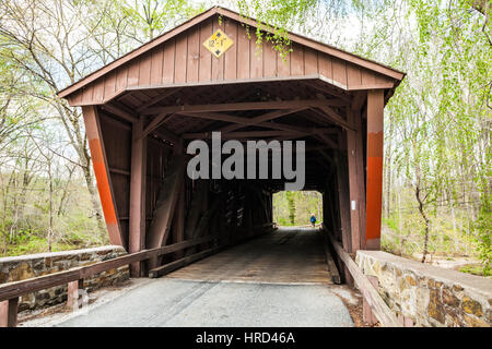 The Jericho covered bridge near Jerusalem in Harford County, Maryland ...
