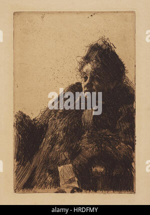 Anders Zorn Madam Simon II (etching) 1891 Stock Photo - Alamy