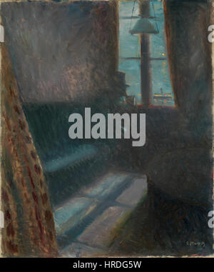 Edvard Munch’s oil on canvas work “Starry Night” (1922-1924) measures ...