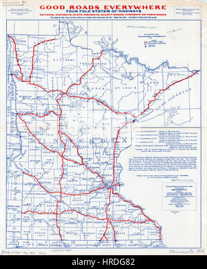 Map of Minnesota Stock Photo - Alamy