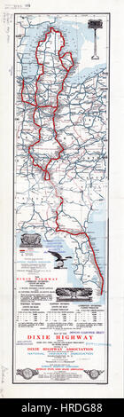 Dixie Highway Map - 2 Stock Photo - Alamy