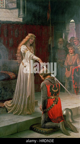 Accolade by Edmund Blair Leighton Stock Photo - Alamy