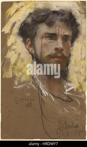Autoportrait Michetti 1877 Stock Photo - Alamy
