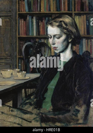 Rex Whistler - Miss Juliet Henley at Breccles Hall 1943 Stock Photo - Alamy