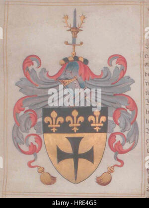 This heraldic image depicts the coat of arms of Jacob de Witte, father ...