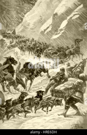 ‘The Golden Volcano’ by George Roux depicts a dramatic scene of ...